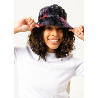 Maroon Patterned Bucket Women's Hat